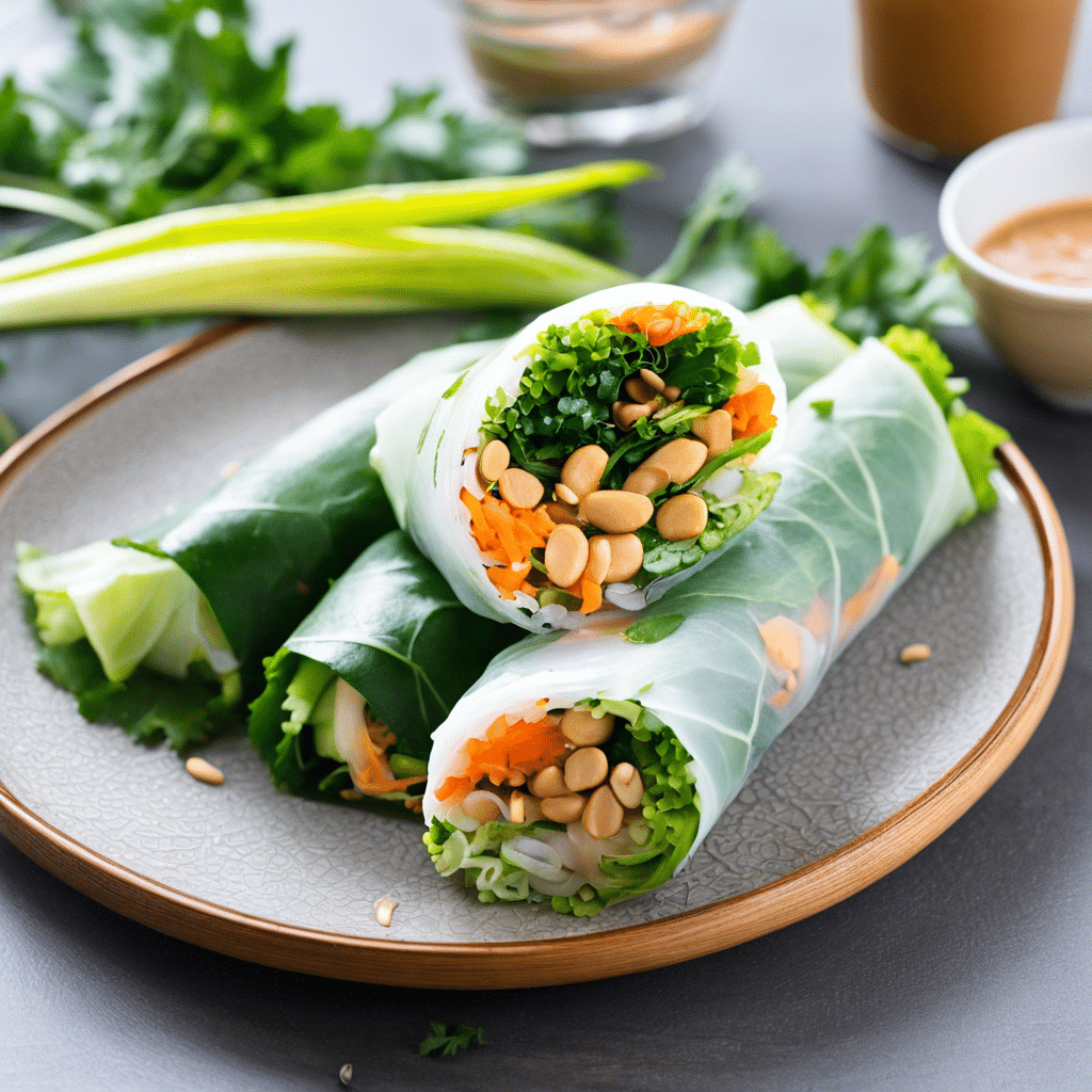 Veggie Summer Rolls with Peanut Sauce - Less Is Tastier