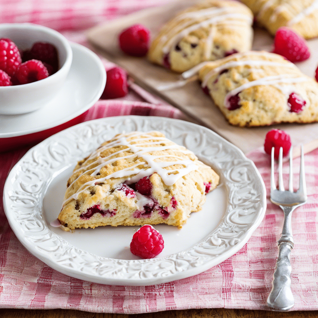 Raspberry Lemon Scones - Less Is Tastier