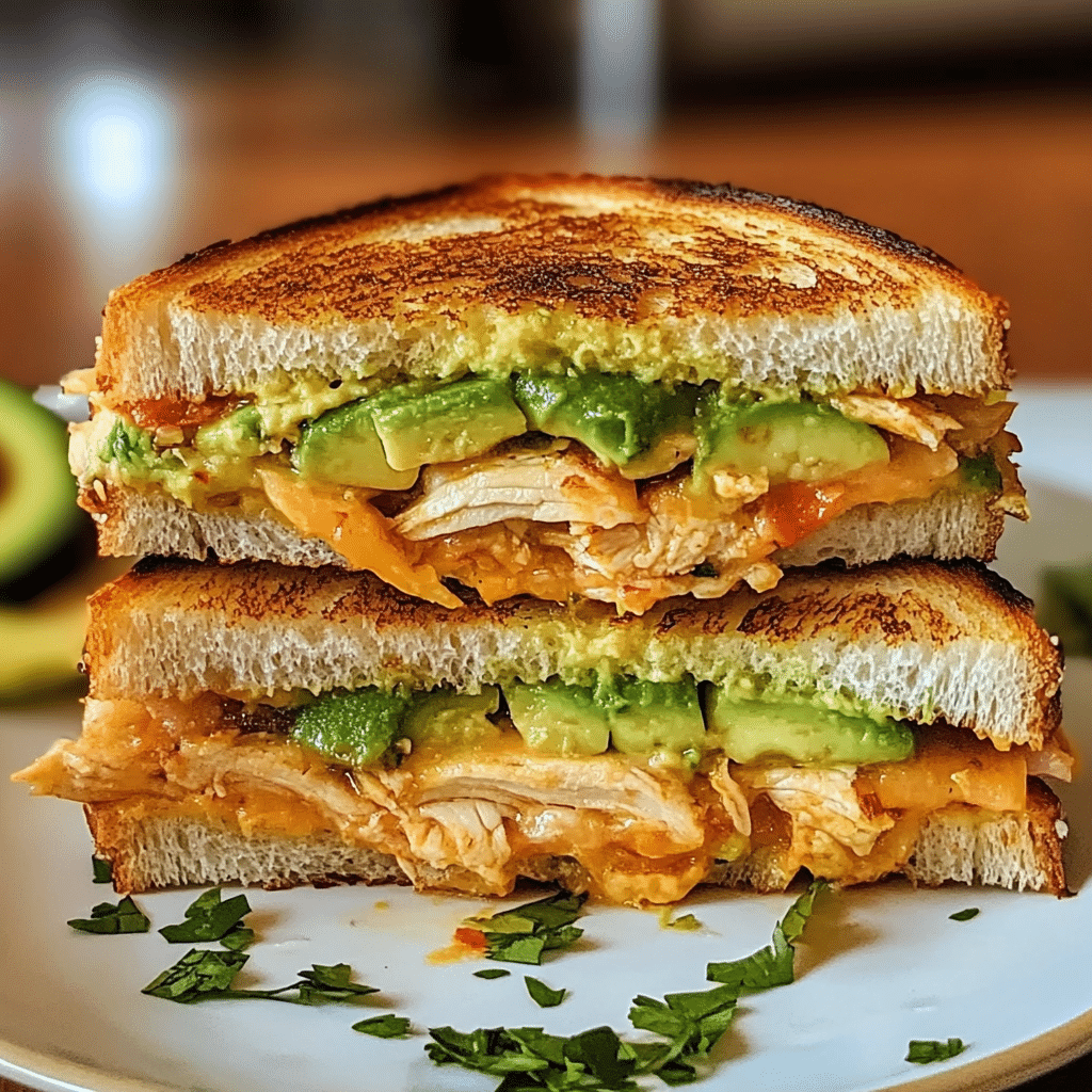 Chicken Avocado Melt Sandwich - Less Is Tastier