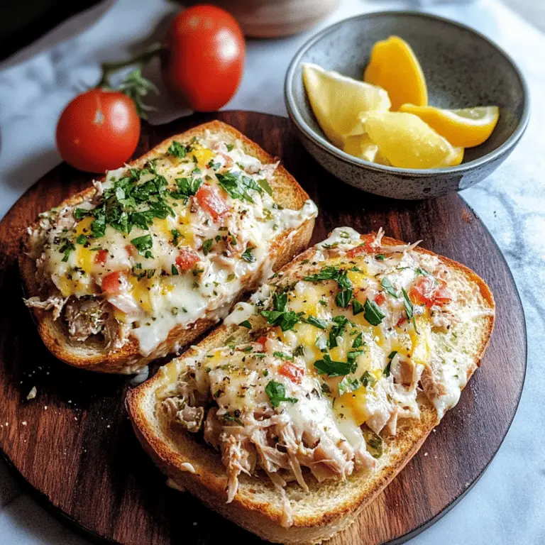 Open Face Tuna Melts - Less Is Tastier