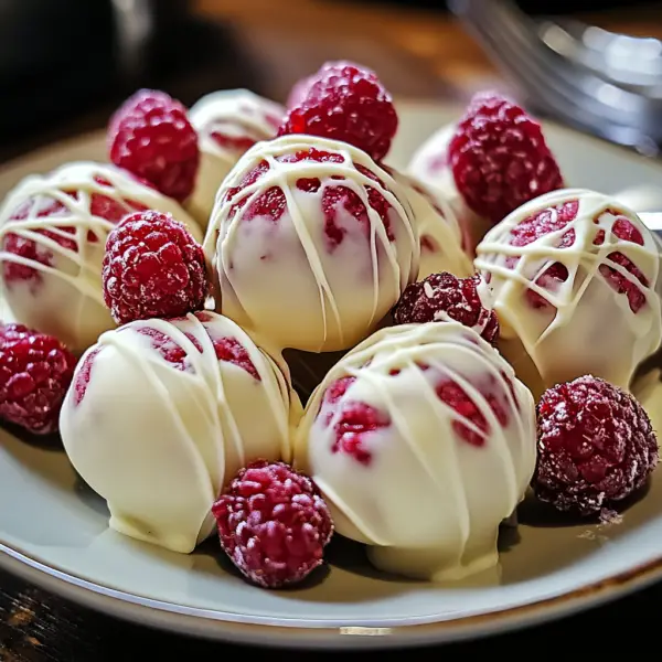 White Chocolate Raspberry Cheesecake Balls - Less Is Tastier